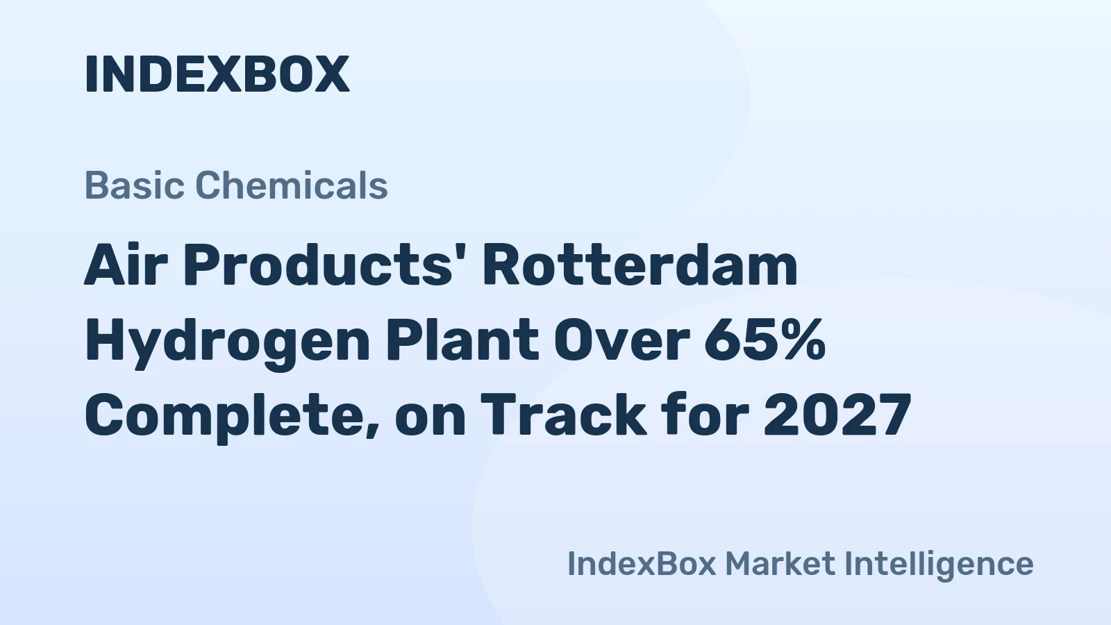 Air Products' Rotterdam Hydrogen Plant Over 65% Complete, on Track for 2027