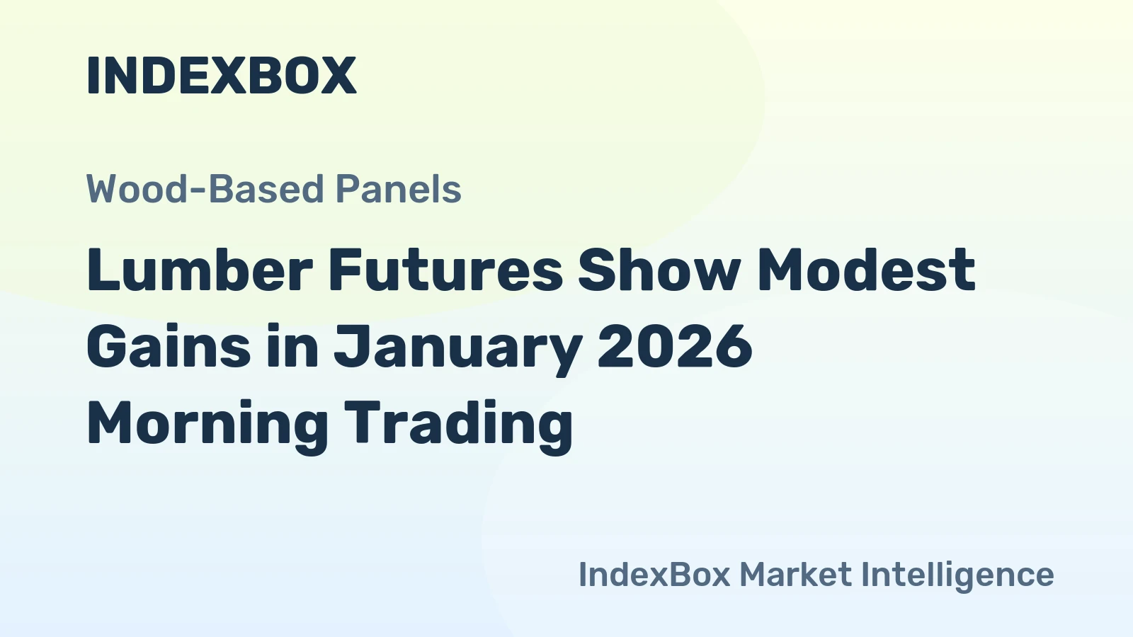 Lumber Futures Show Modest Gains in January 2026 Morning Trading