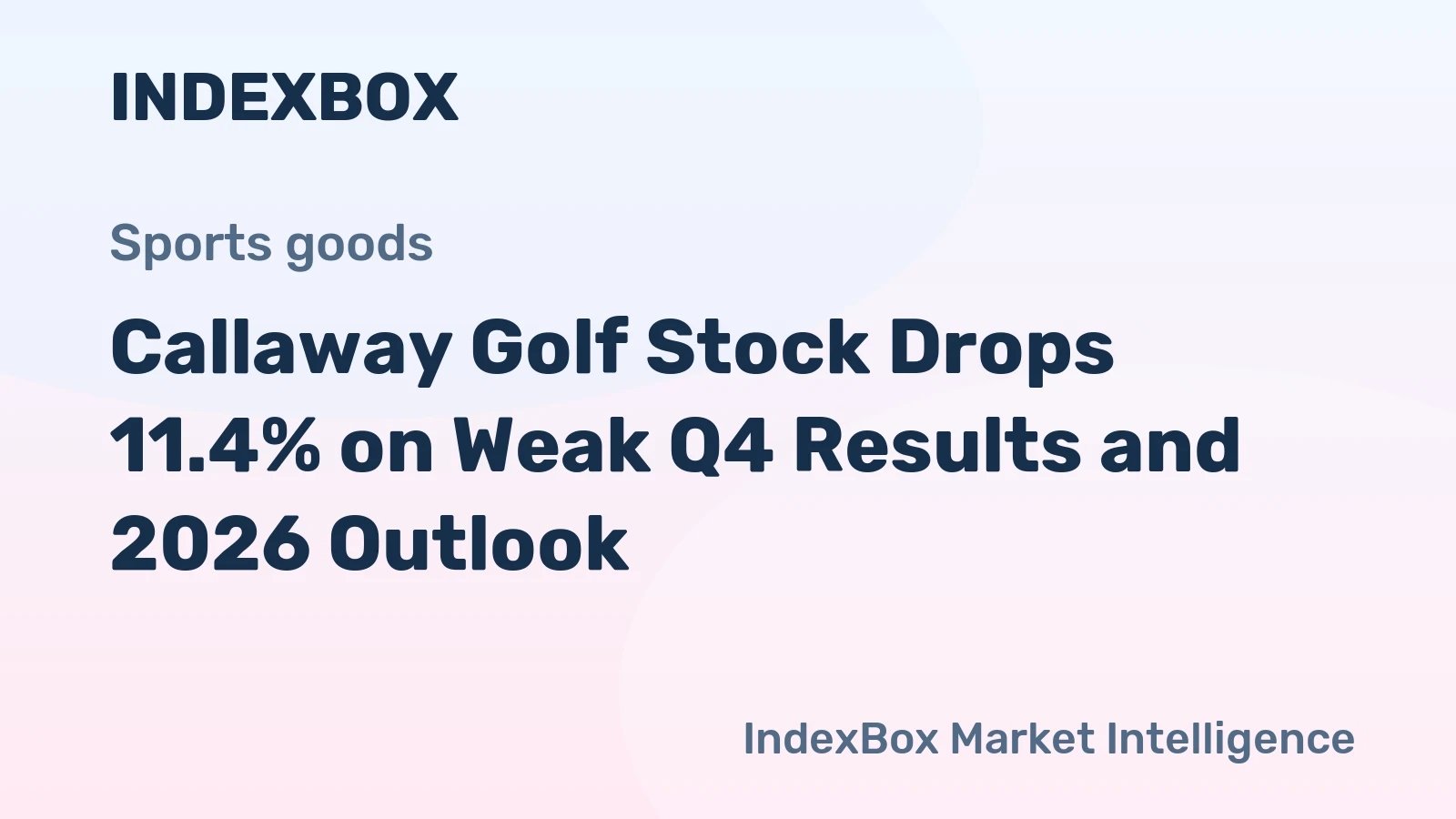 Callaway Golf Stock Drops 11.4% on Weak Q4 Results and 2026 Outlook
