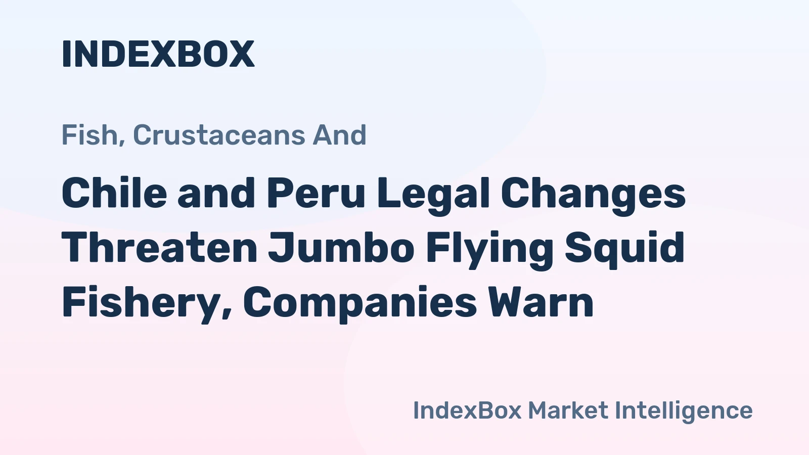 Chile and Peru Legal Changes Threaten Jumbo Flying Squid Fishery, Companies Warn