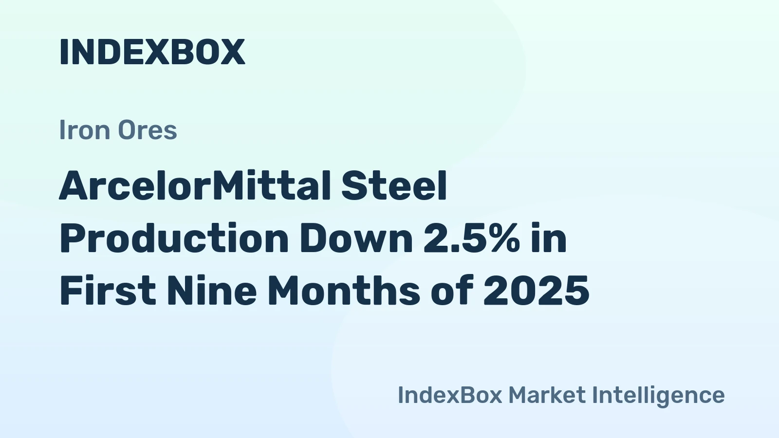 ArcelorMittal Steel Production Down 2.5% in First Nine Months of 2025