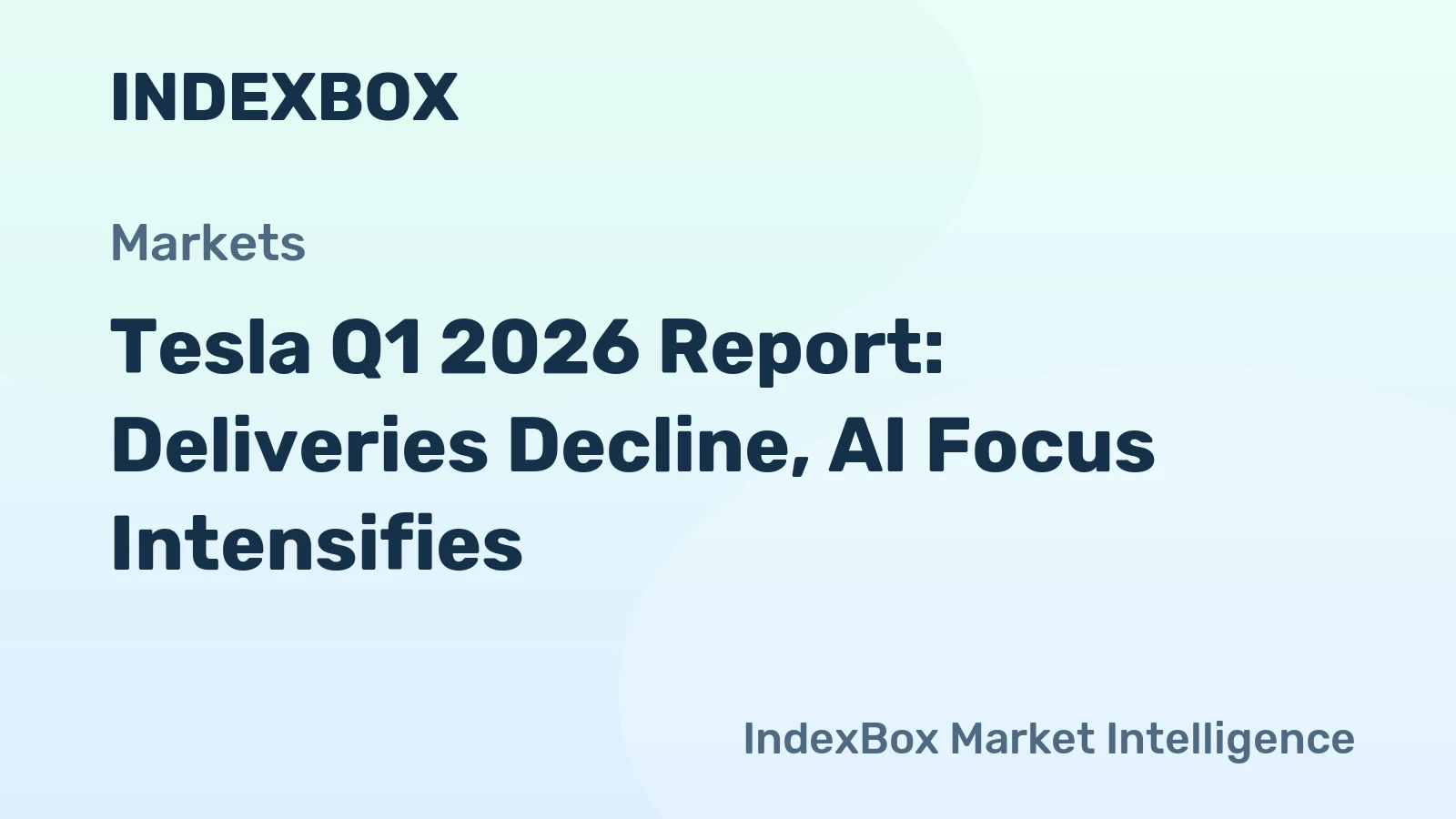 Tesla Q1 2026 Report: Deliveries Decline, AI Focus Intensifies