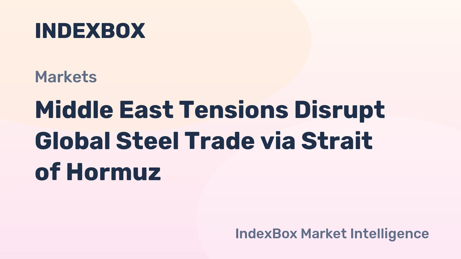 Middle East Tensions Disrupt Global Steel Trade via Strait of Hormuz