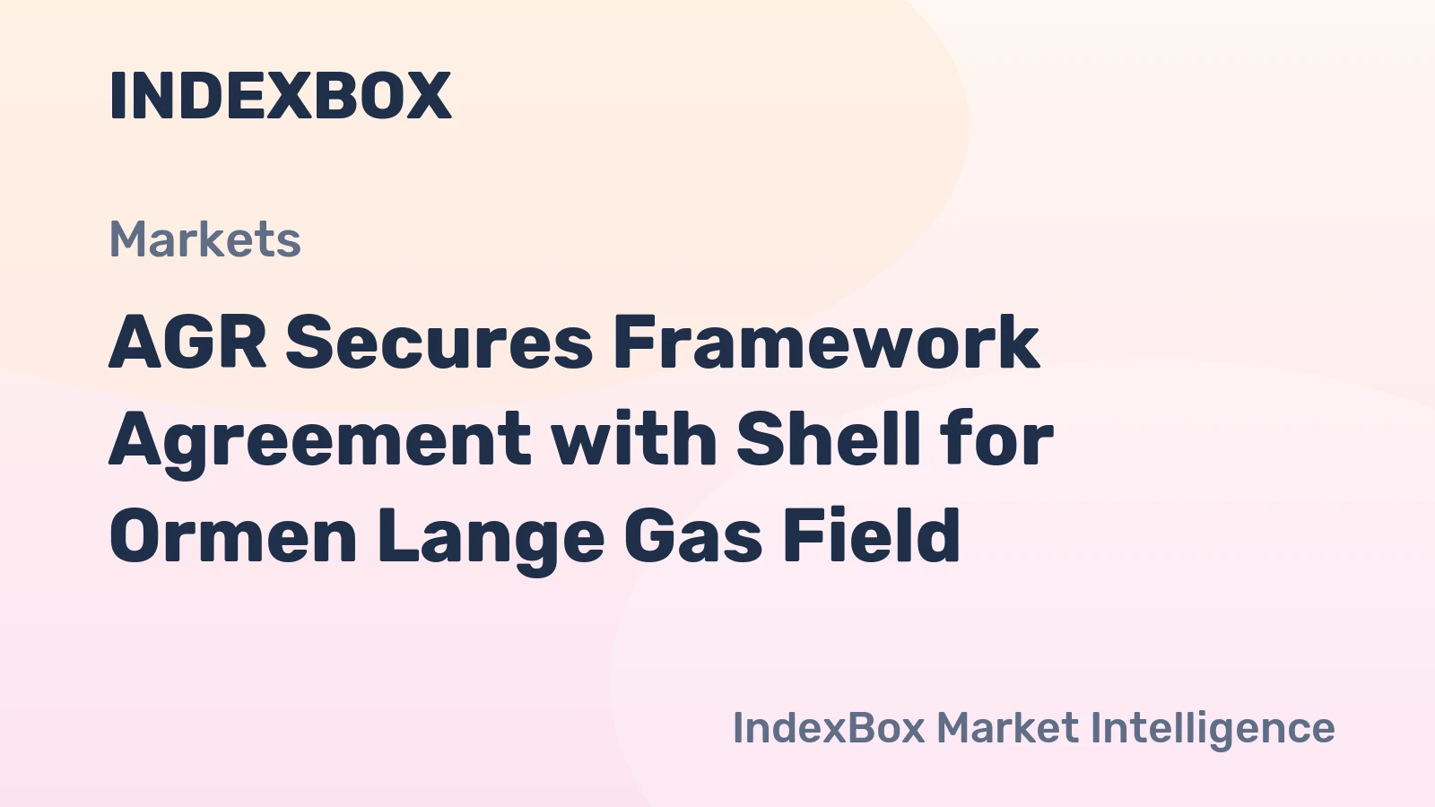 AGR Secures Framework Agreement with Shell for Ormen Lange Gas Field