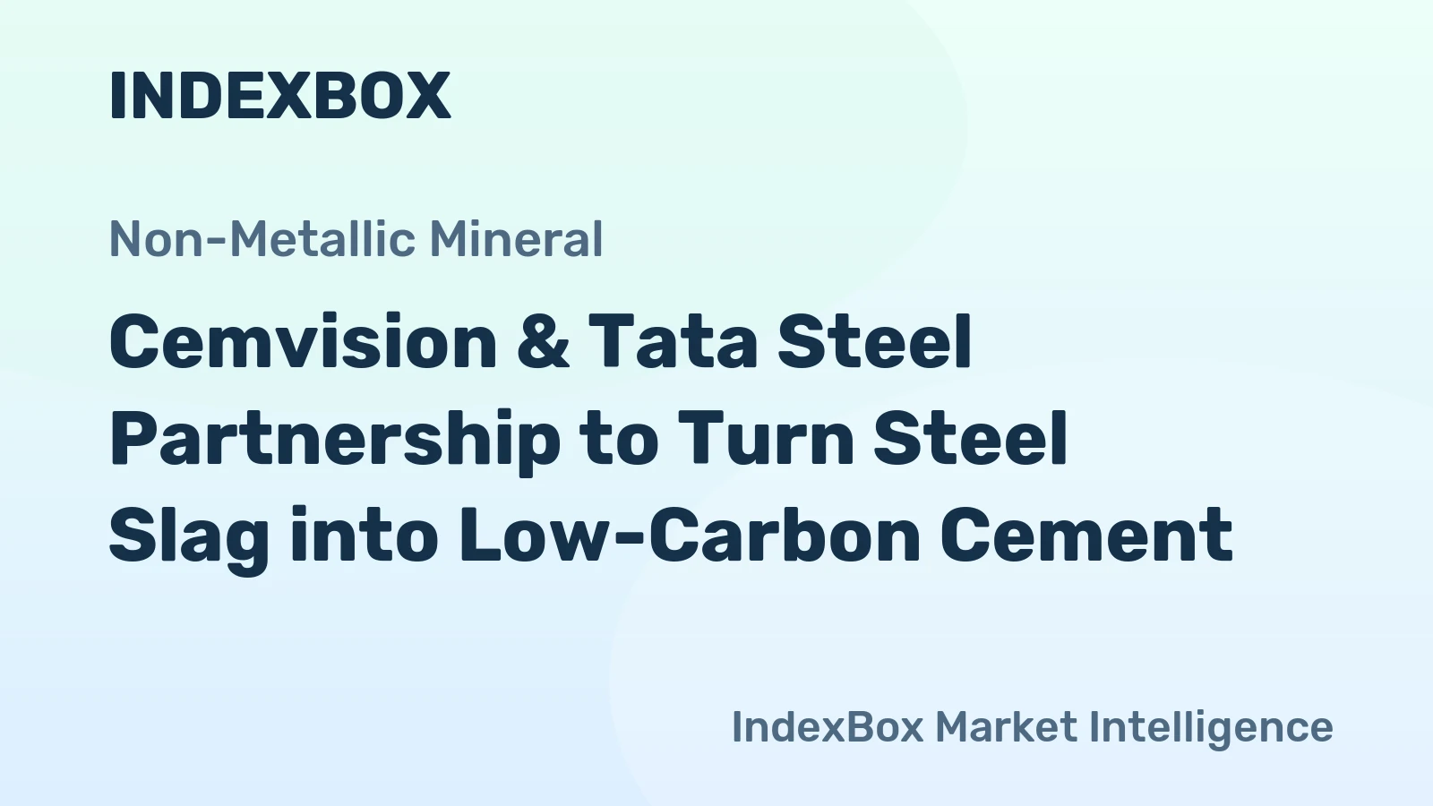 Cemvision & Tata Steel Partnership to Turn Steel Slag into Low-Carbon Cement