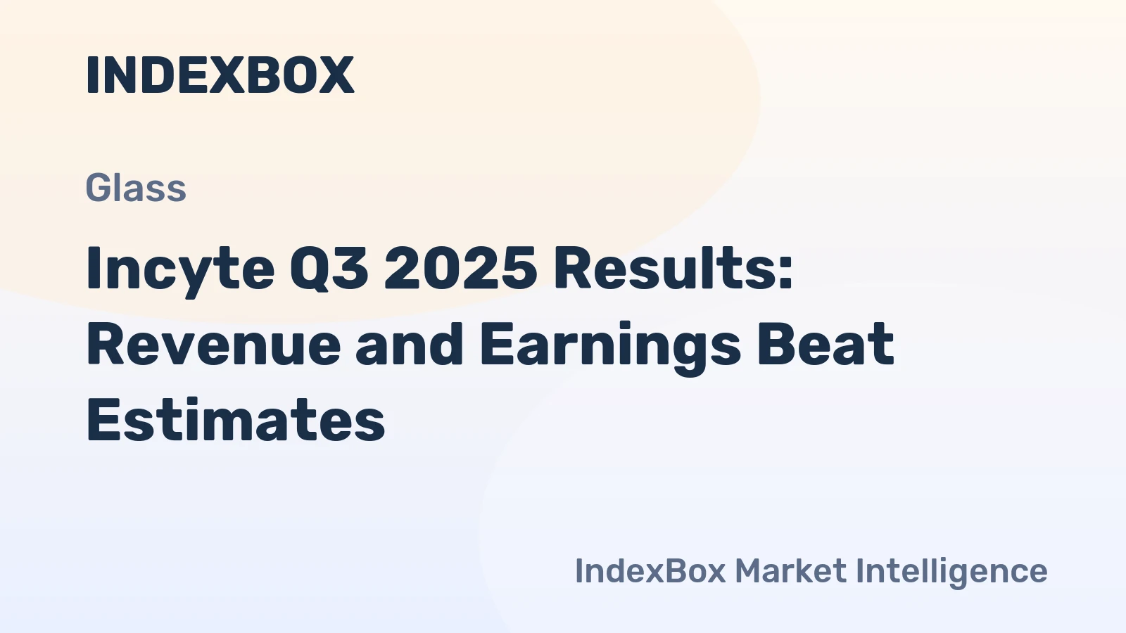 Incyte Q3 2025 Results: Revenue and Earnings Beat Estimates