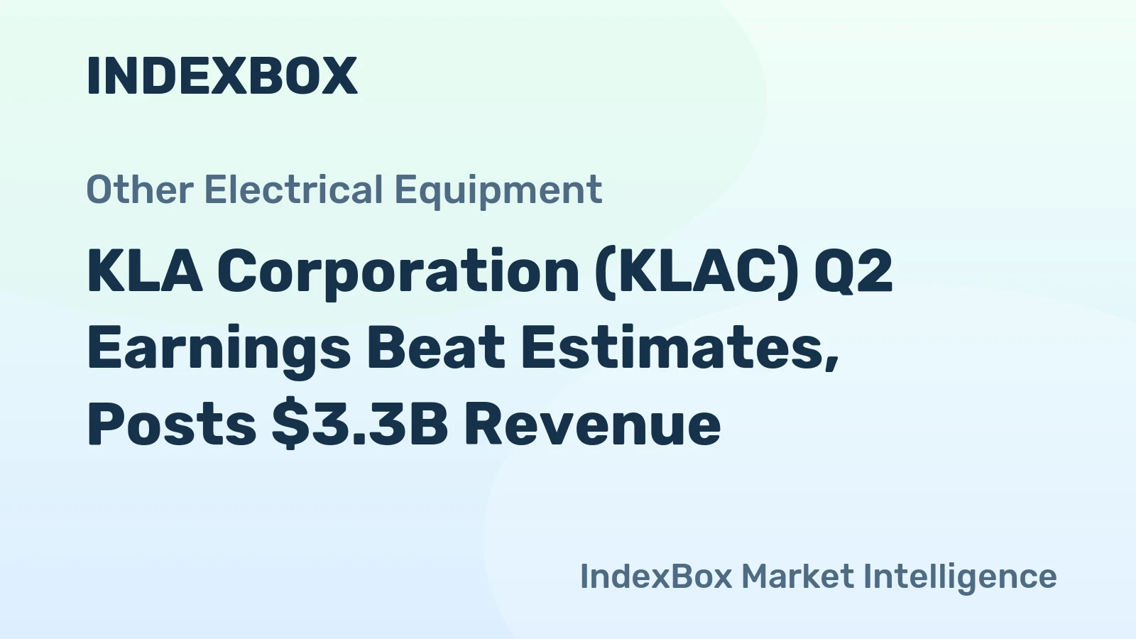 KLA Corporation (KLAC) Q2 Earnings Beat Estimates, Posts $3.3B Revenue