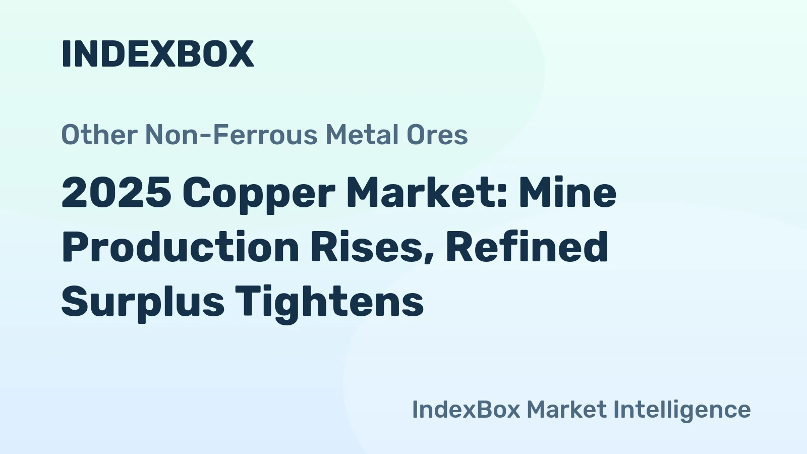 2025 Copper Market: Mine Production Rises, Refined Surplus Tightens