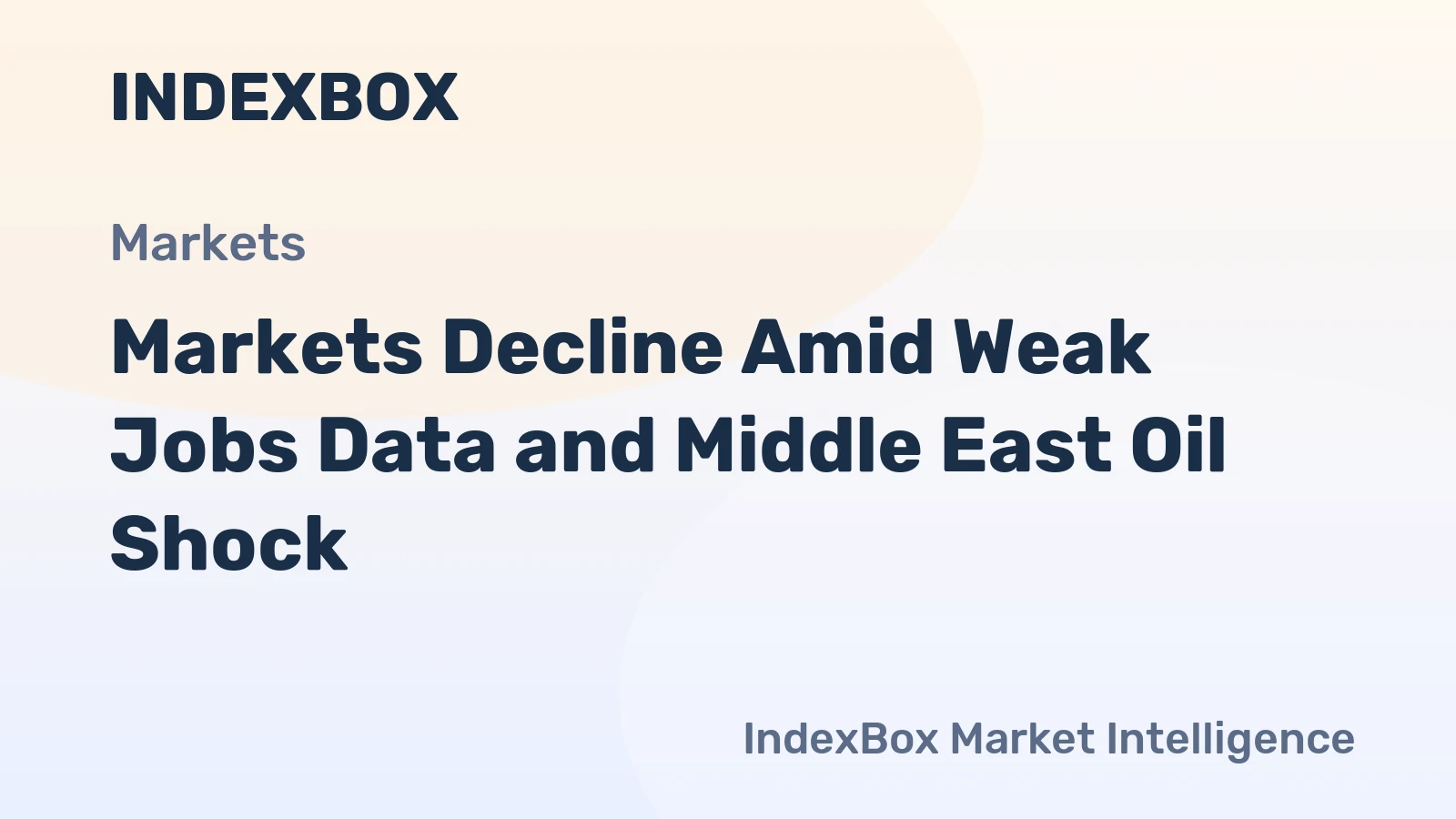 Markets Decline Amid Weak Jobs Data and Middle East Oil Shock