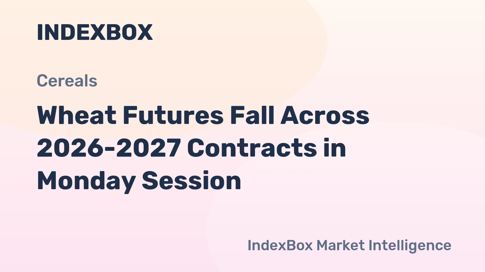 Wheat Futures Fall Across 2026-2027 Contracts in Monday Session