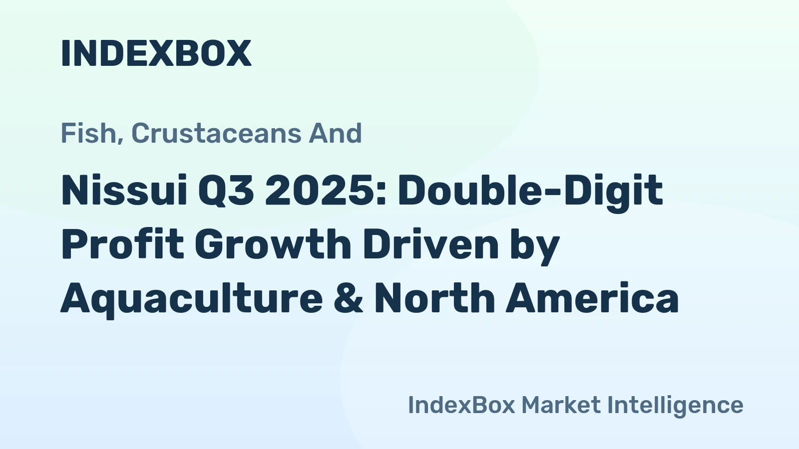 Nissui Q3 2025: Double-Digit Profit Growth Driven by Aquaculture & North America