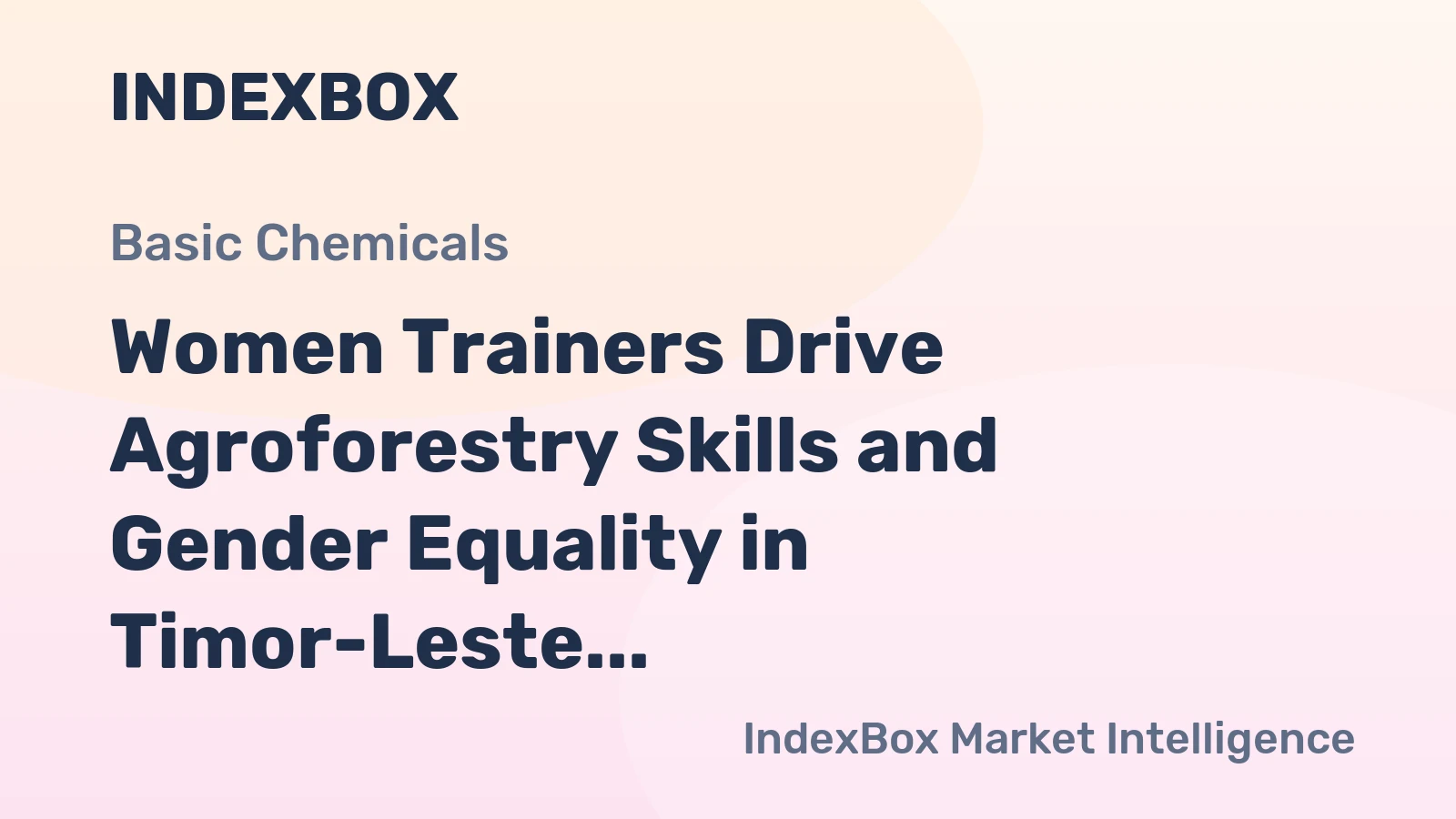 Women Trainers Drive Agroforestry Skills and Gender Equality in Timor-Leste