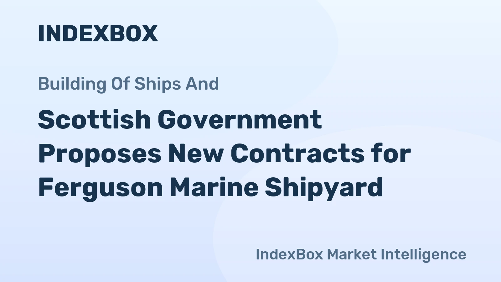 Scottish Government Proposes New Contracts for Ferguson Marine Shipyard