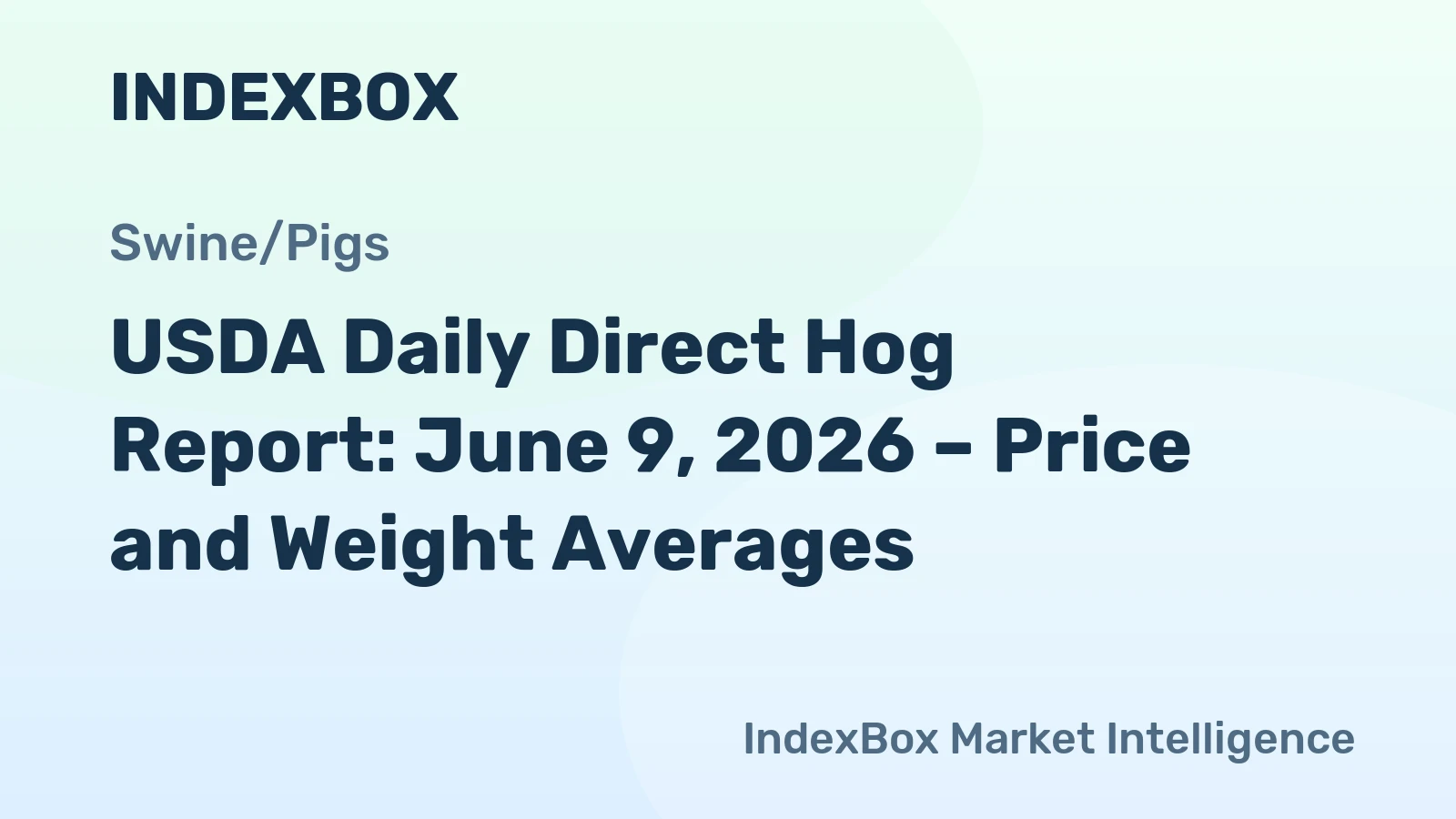 USDA Daily Direct Hog Report: June 9, 2026 – Price and Weight Averages
