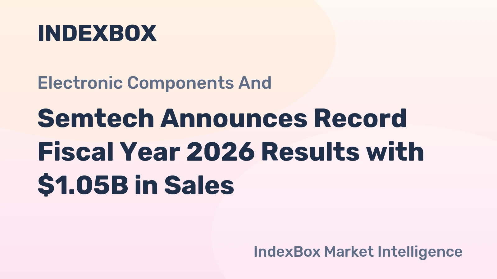 Semtech Announces Record Fiscal Year 2026 Results with $1.05B in Sales
