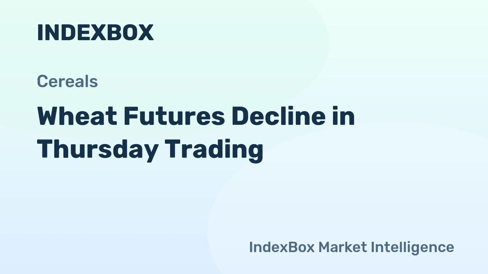 Wheat Futures Decline in Thursday Trading