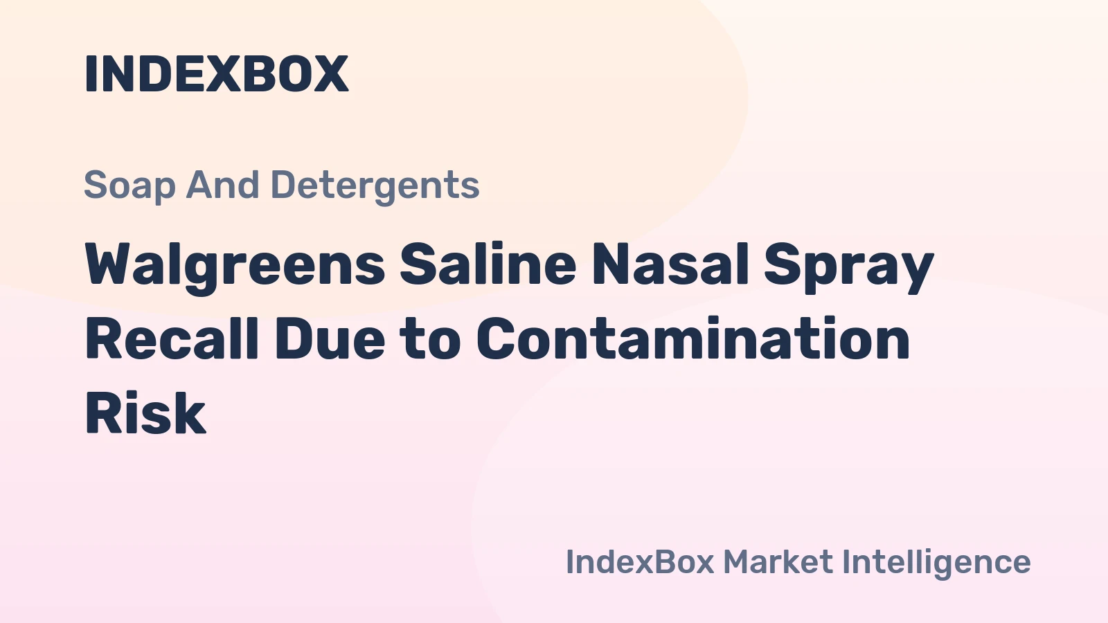 Walgreens Saline Nasal Spray Recall Due to Contamination Risk