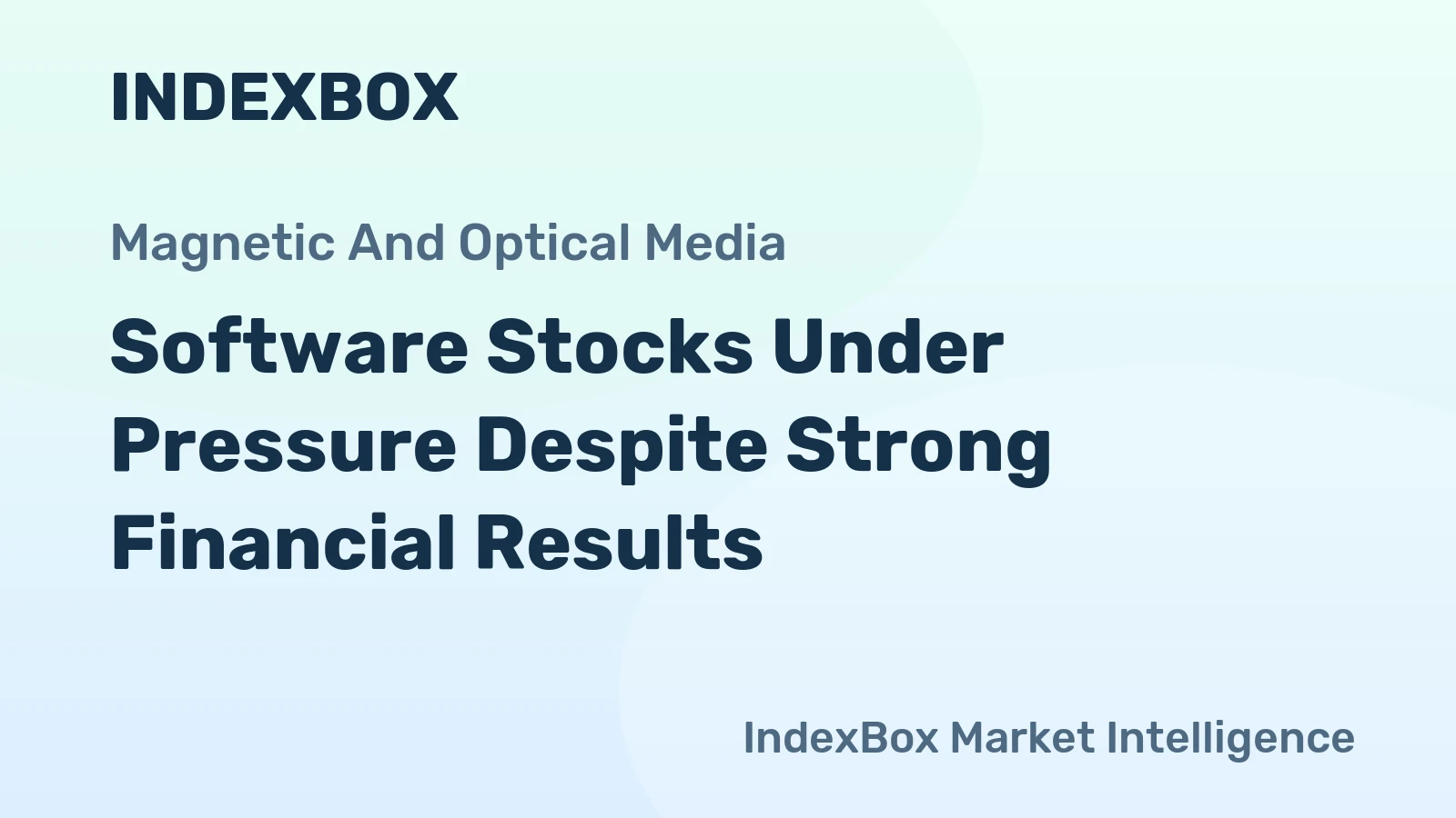 Software Stocks Under Pressure Despite Strong Financial Results