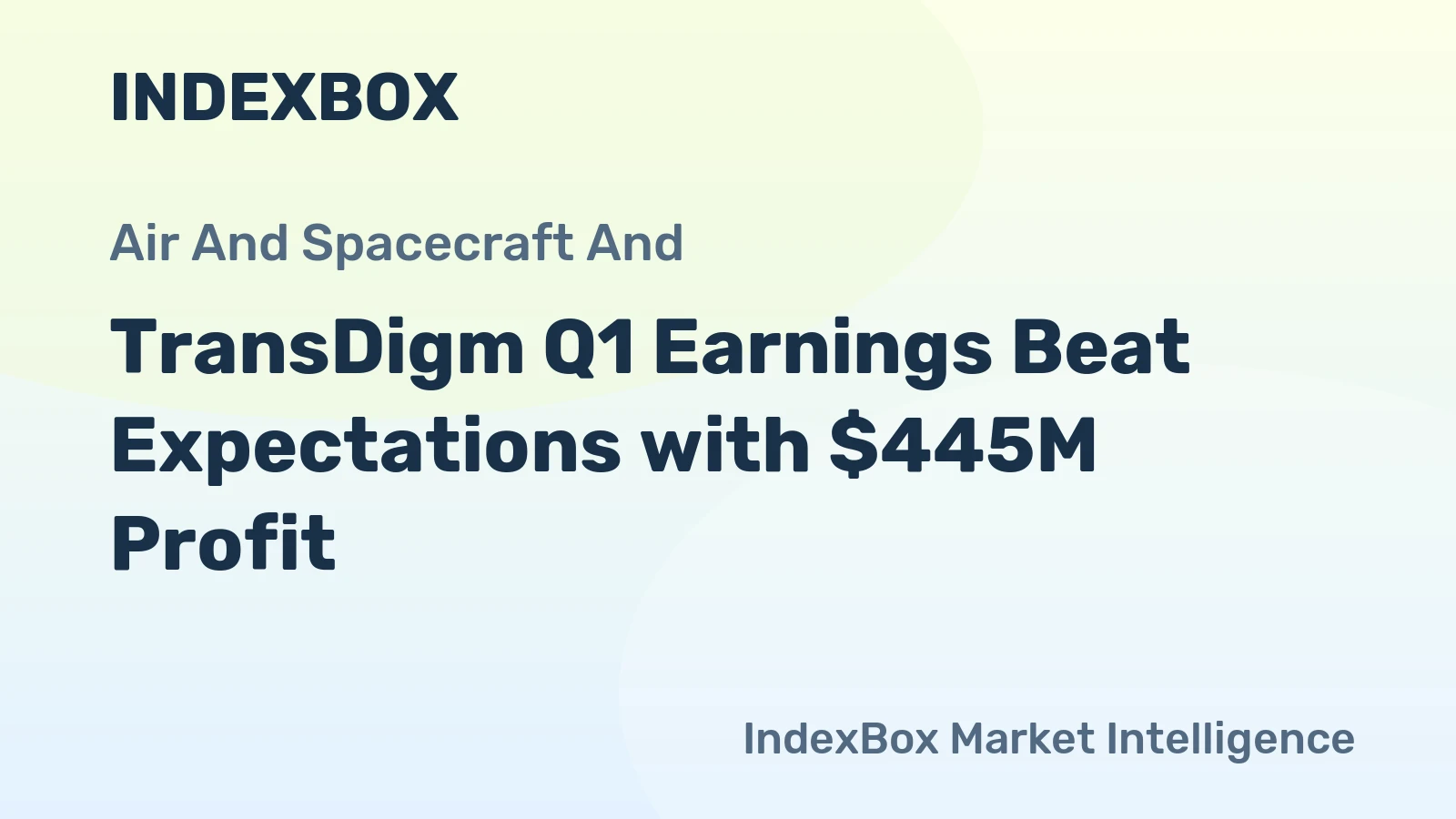 TransDigm Q1 Earnings Beat Expectations with $445M Profit
