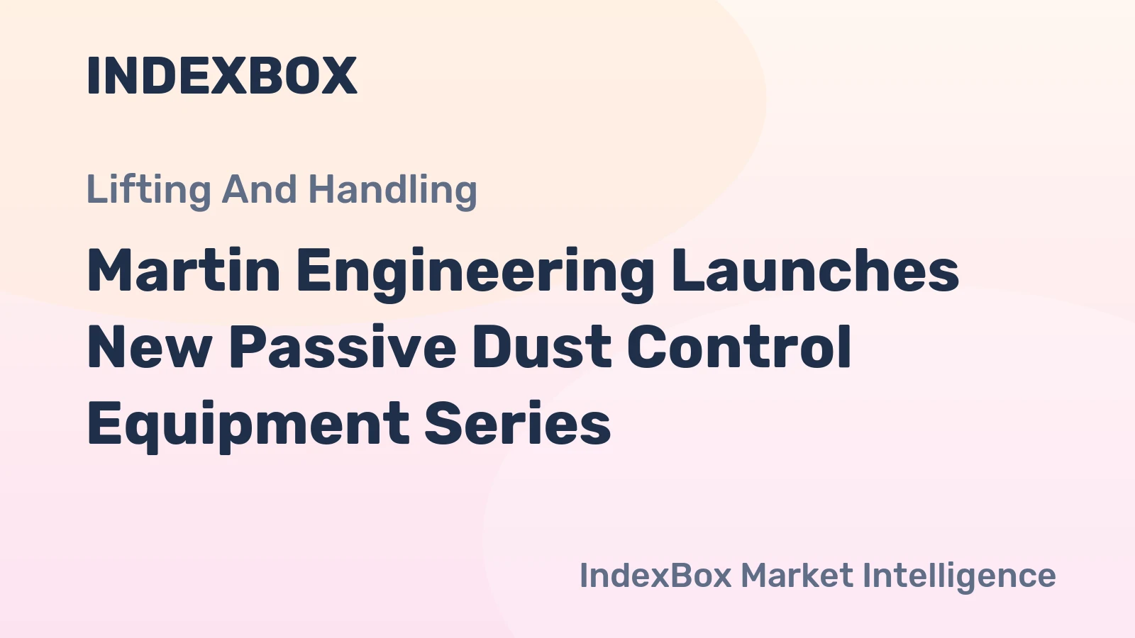 Martin Engineering Launches New Passive Dust Control Equipment Series