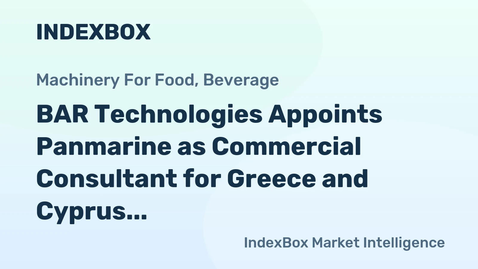 BAR Technologies Appoints Panmarine as Commercial Consultant for Greece and Cyprus