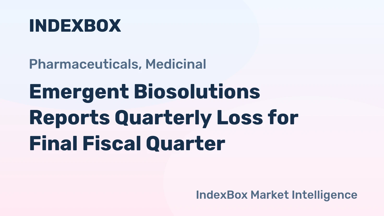 Emergent Biosolutions Reports Quarterly Loss for Final Fiscal Quarter