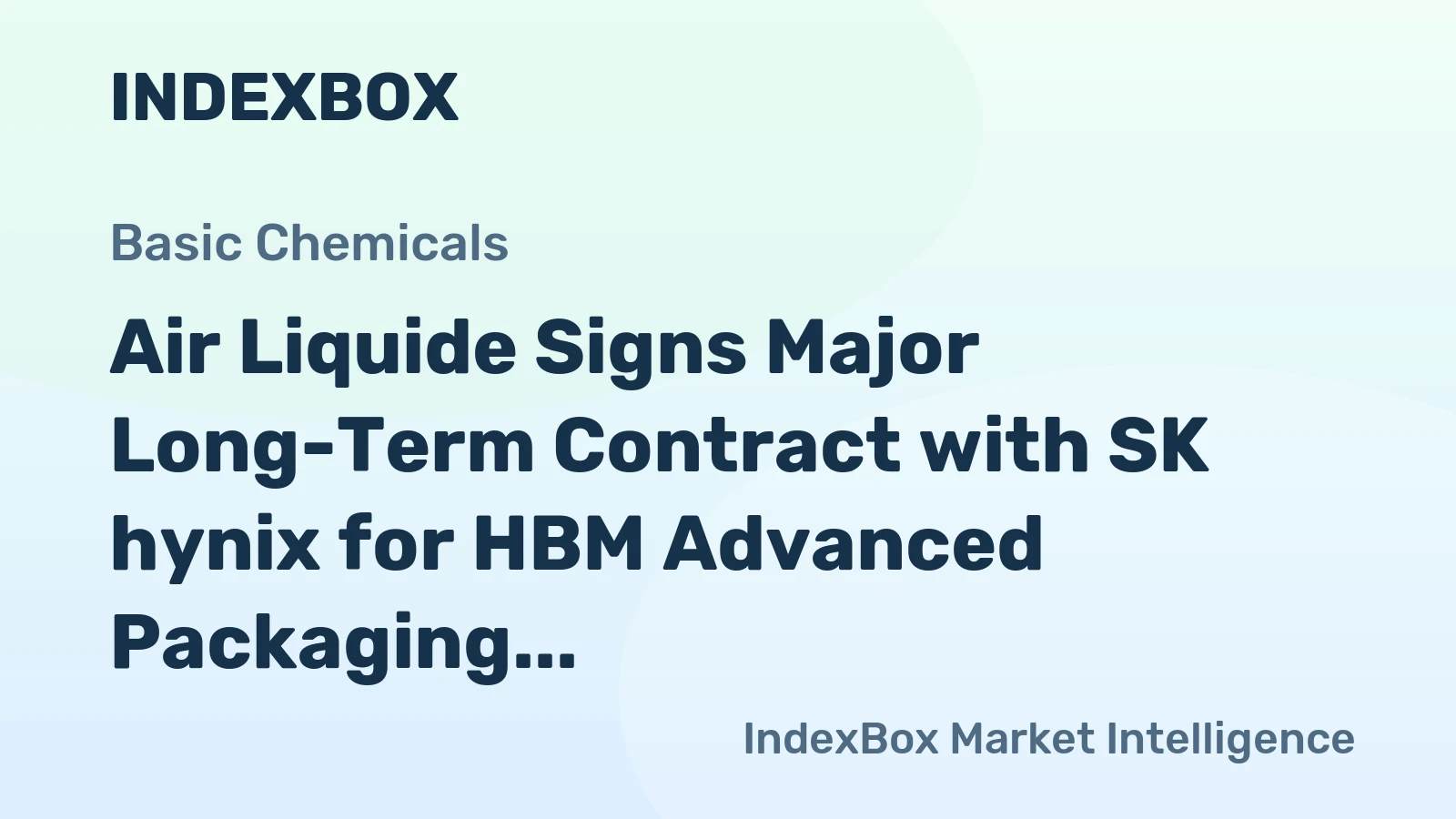 Air Liquide Signs Major Long-Term Contract with SK hynix for HBM Advanced Packaging