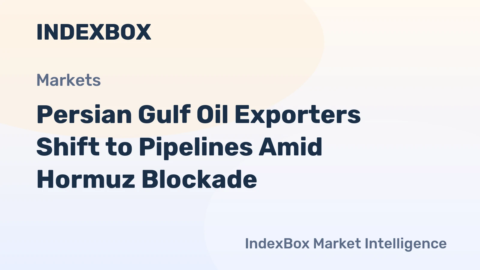 Persian Gulf Oil Exporters Shift to Pipelines Amid Hormuz Blockade