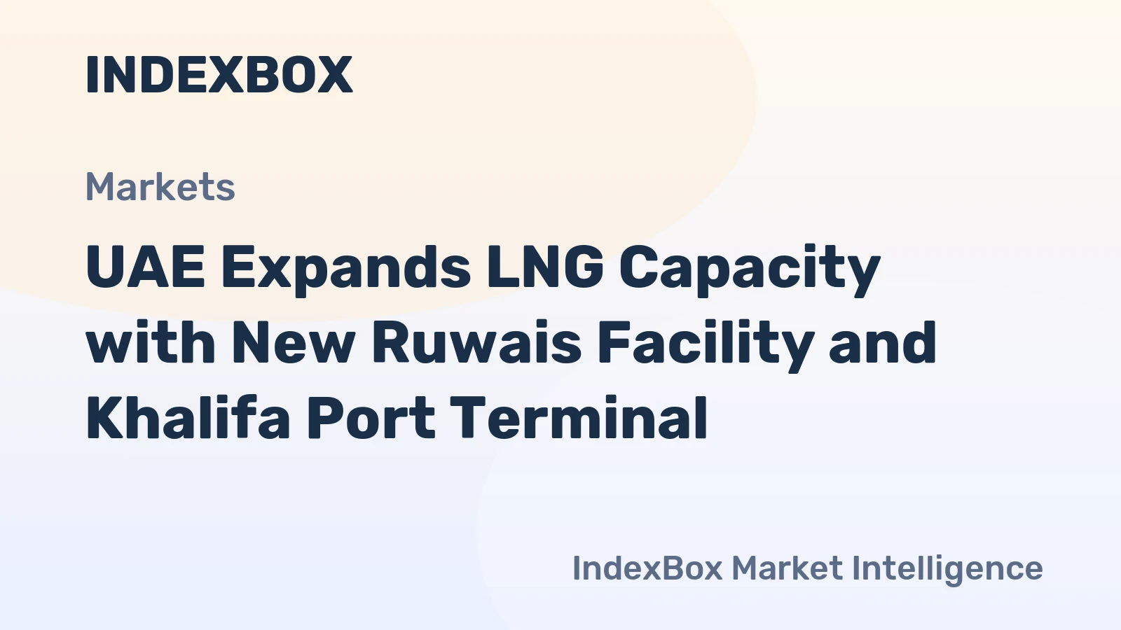 UAE Expands LNG Capacity with New Ruwais Facility and Khalifa Port Terminal