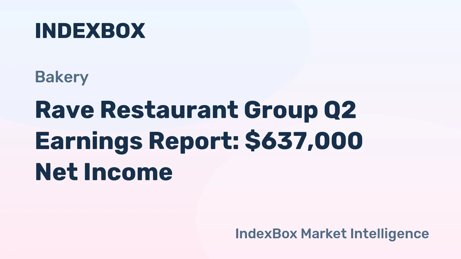 Rave Restaurant Group Q2 Earnings Report: $637,000 Net Income