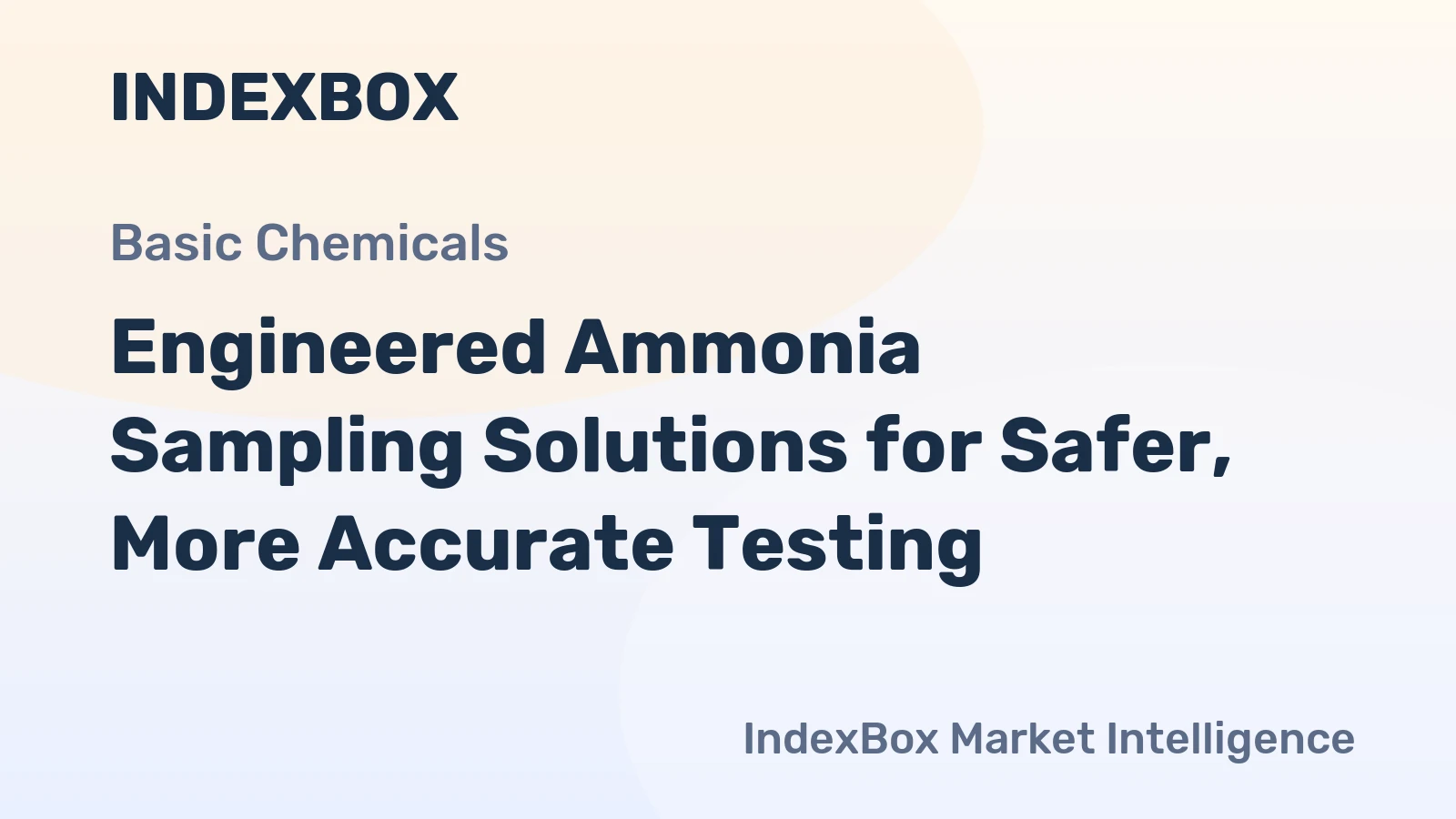 Engineered Ammonia Sampling Solutions for Safer, More Accurate Testing