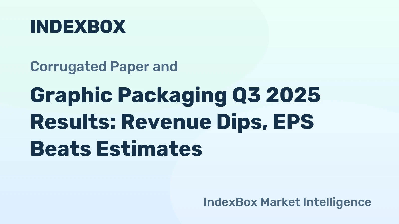 Graphic Packaging Q3 2025 Results: Revenue Dips, EPS Beats Estimates