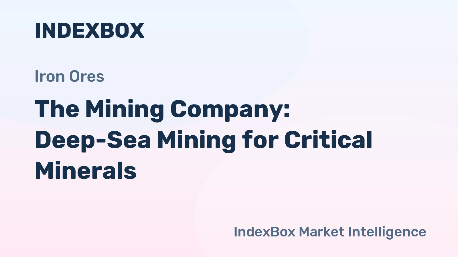 The Mining Company: Deep-Sea Mining for Critical Minerals