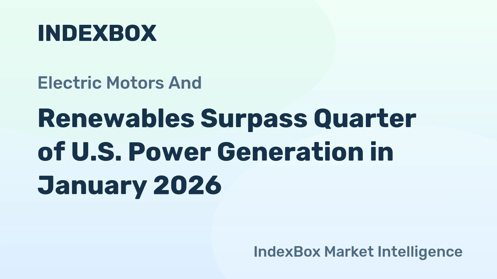 Renewables Surpass Quarter of U.S. Power Generation in January 2026