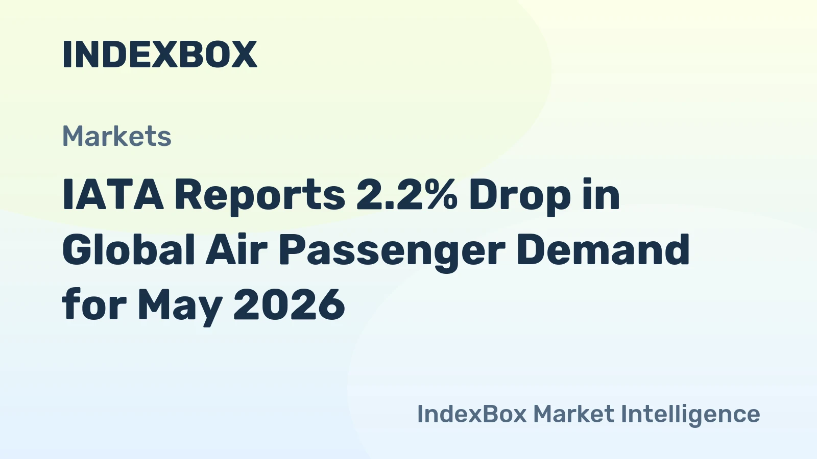 IATA Reports 2.2% Drop in Global Air Passenger Demand for May 2026