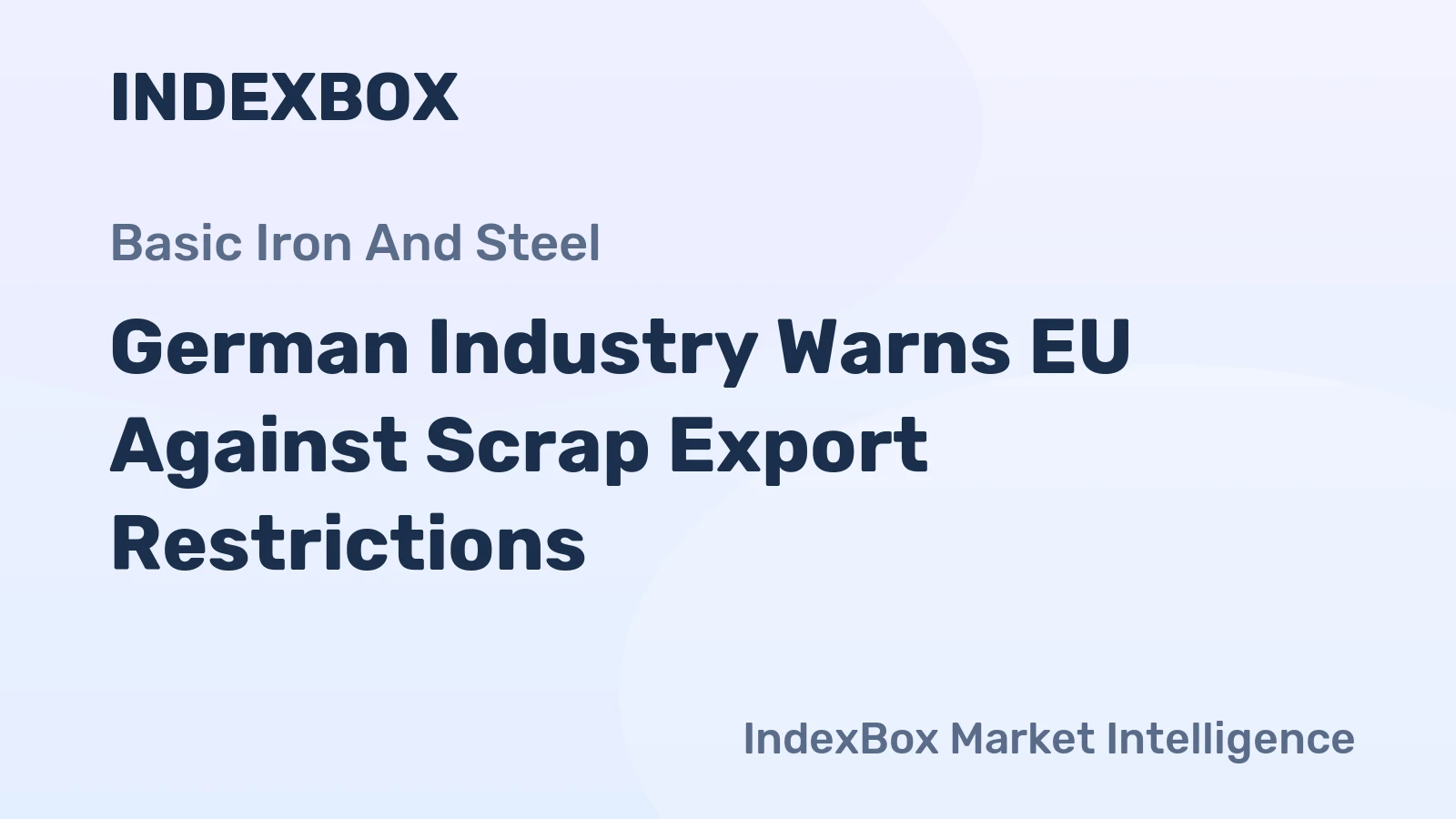 German Industry Warns EU Against Scrap Export Restrictions