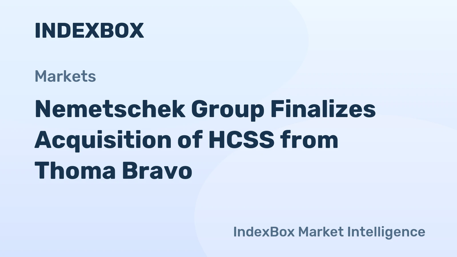 Nemetschek Group Finalizes Acquisition of HCSS from Thoma Bravo