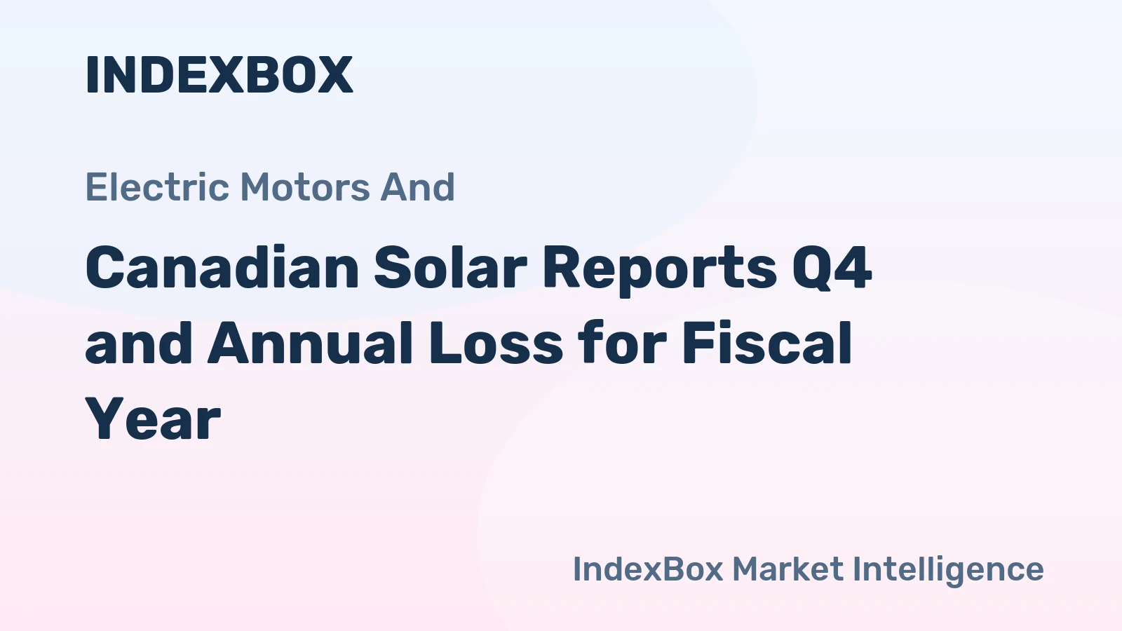 Canadian Solar Reports Q4 and Annual Loss for Fiscal Year