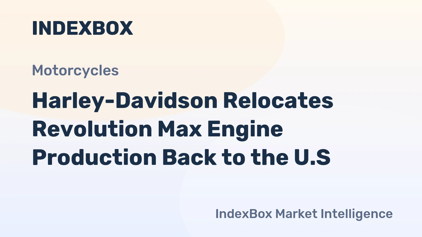 Harley-Davidson Relocates Revolution Max Engine Production Back to the U.S.