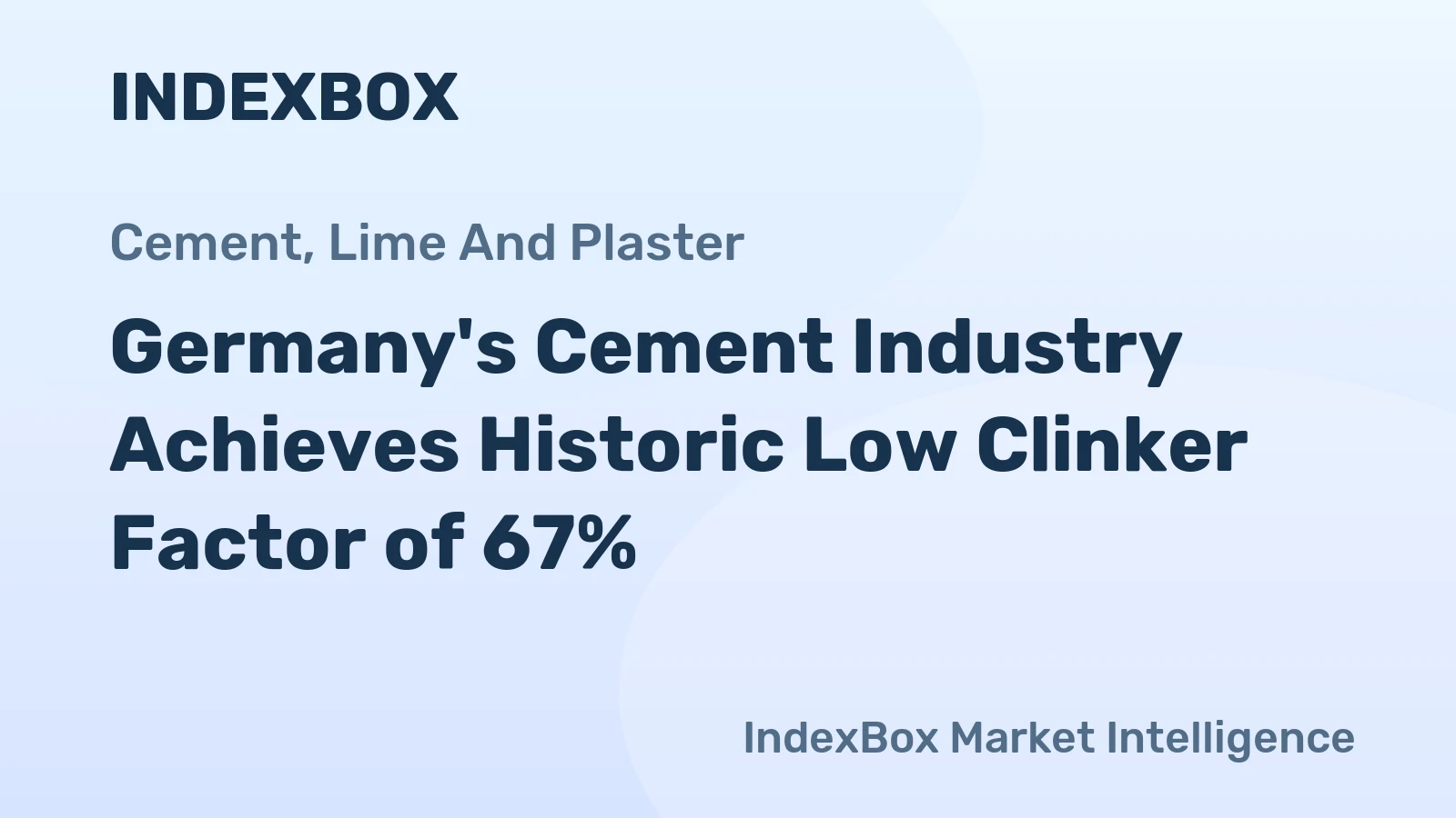 Germany's Cement Industry Achieves Historic Low Clinker Factor of 67%