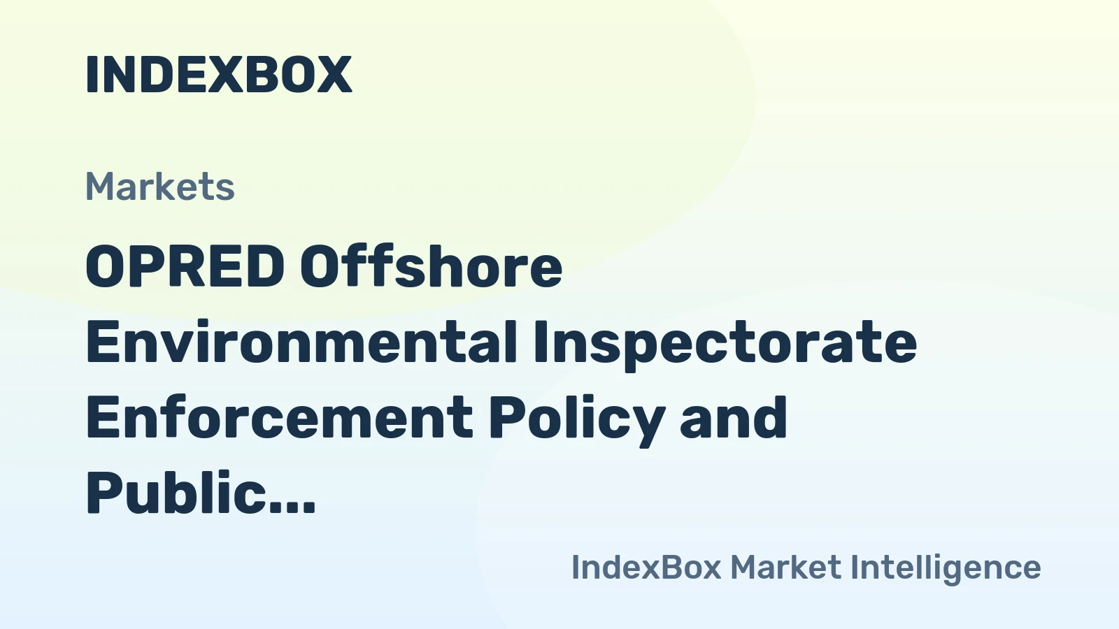 OPRED Offshore Environmental Inspectorate Enforcement Policy and Public Register