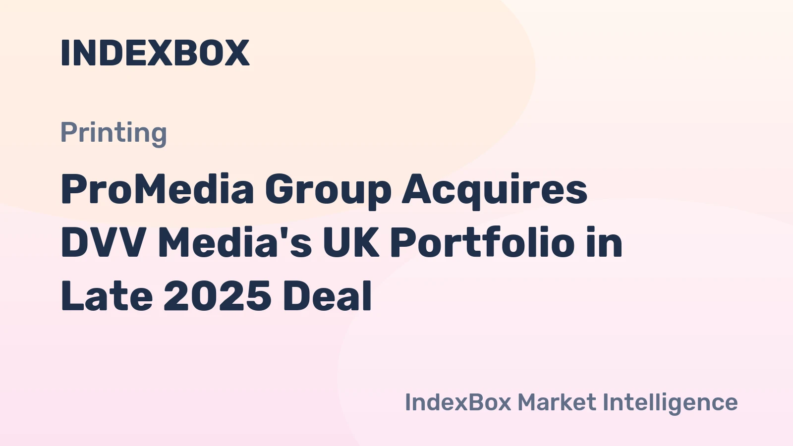ProMedia Group Acquires DVV Media's UK Portfolio in Late 2025 Deal