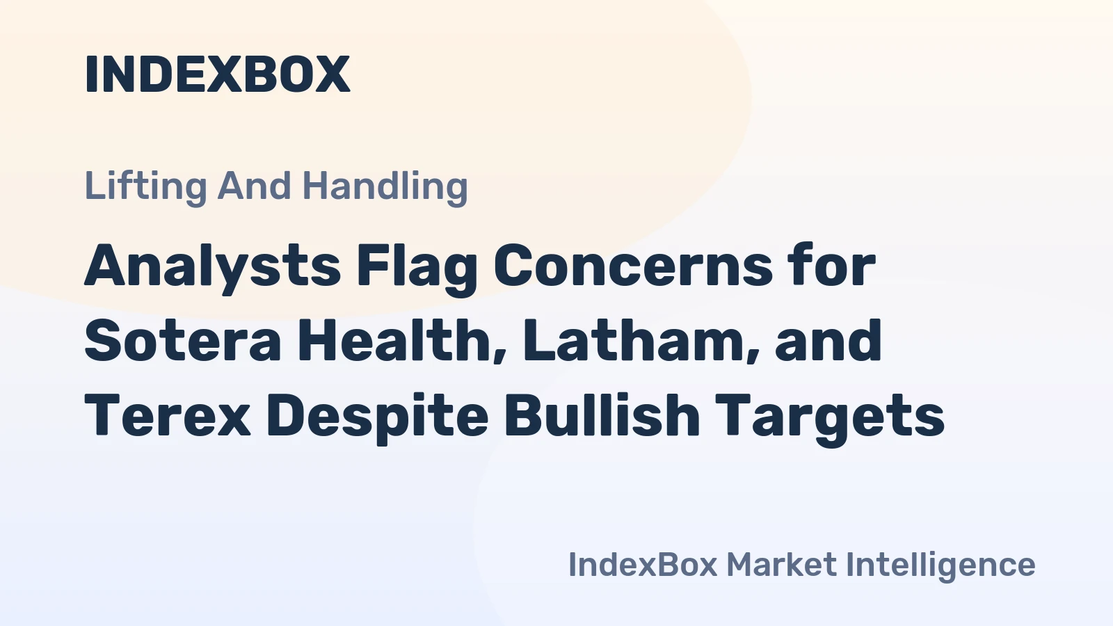 Analysts Flag Concerns for Sotera Health, Latham, and Terex Despite Bullish Targets