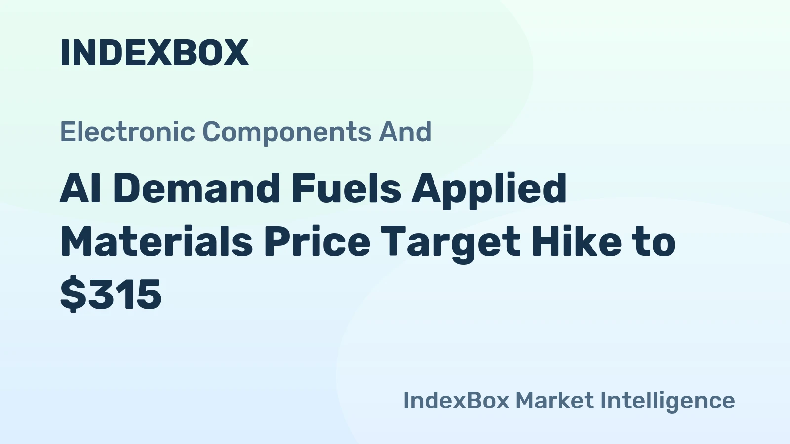 AI Demand Fuels Applied Materials Price Target Hike to $315