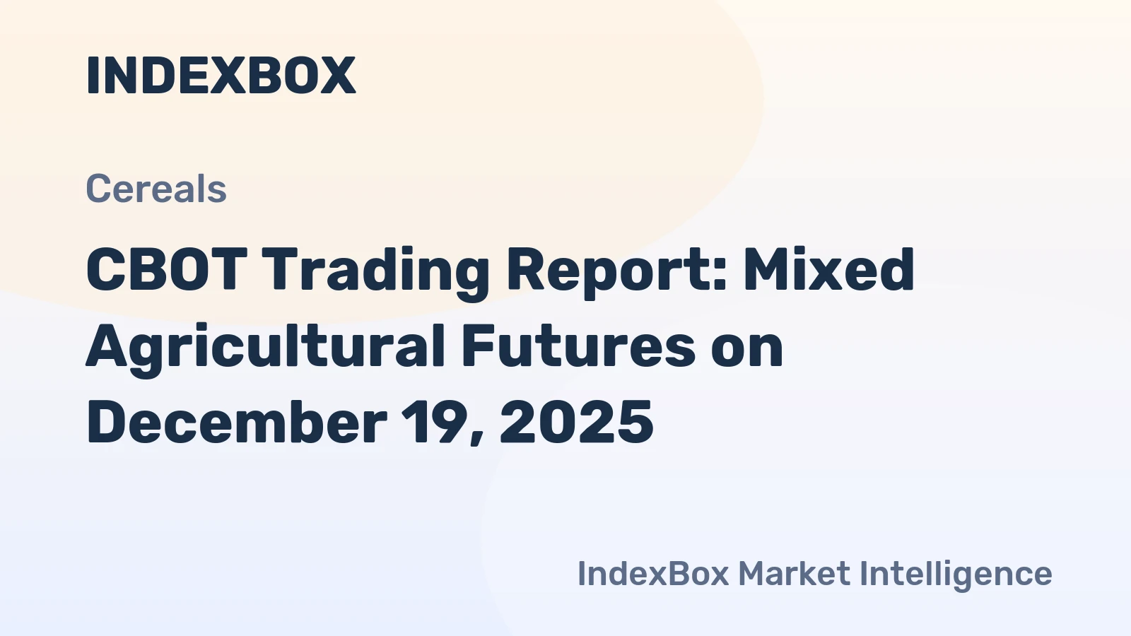 CBOT Trading Report: Mixed Agricultural Futures on December 19, 2025