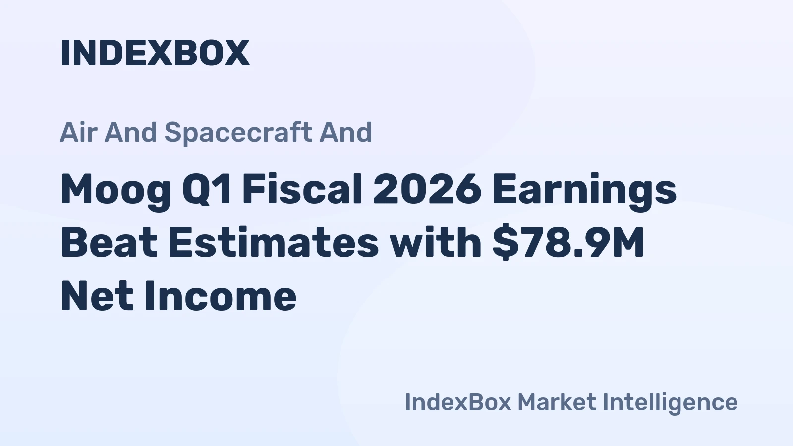 Moog Q1 Fiscal 2026 Earnings Beat Estimates with $78.9M Net Income