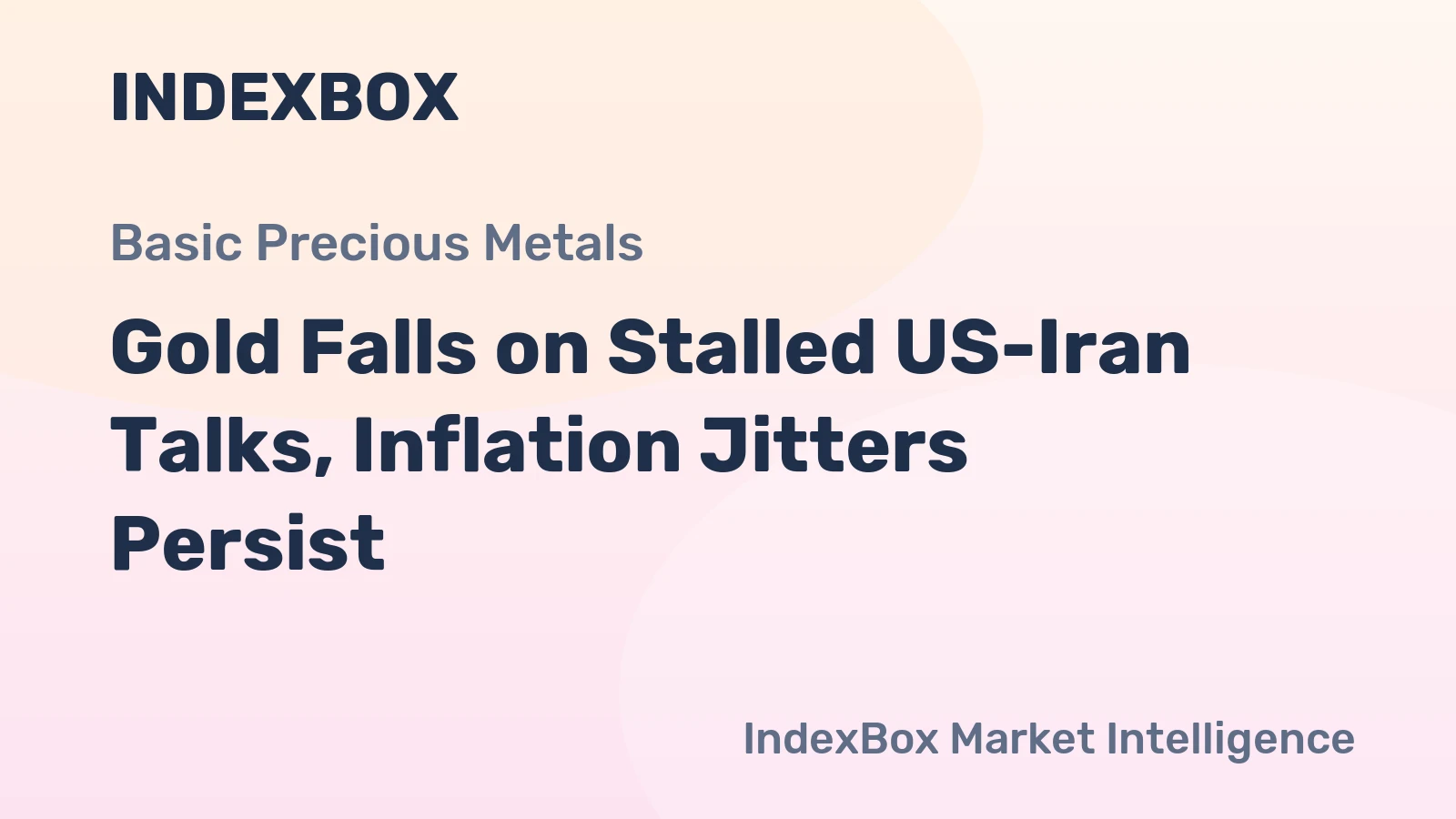 Gold Falls on Stalled US-Iran Talks, Inflation Jitters Persist