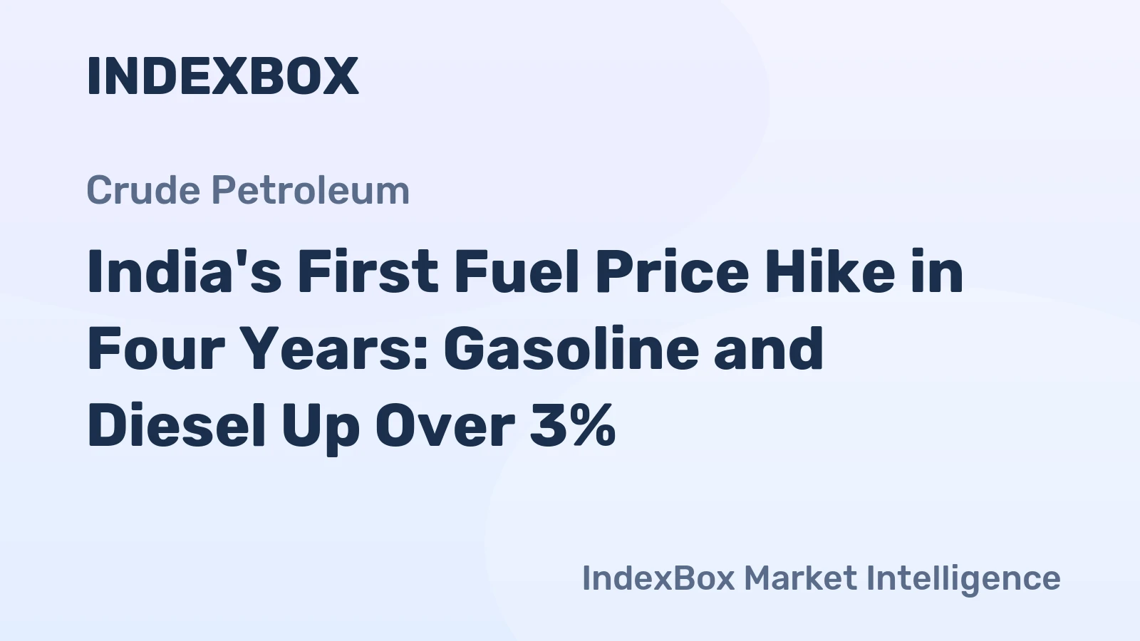India's First Fuel Price Hike in Four Years: Gasoline and Diesel Up Over 3%