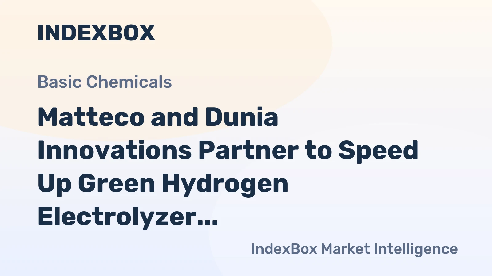 Matteco and Dunia Innovations Partner to Speed Up Green Hydrogen Electrolyzer Materials