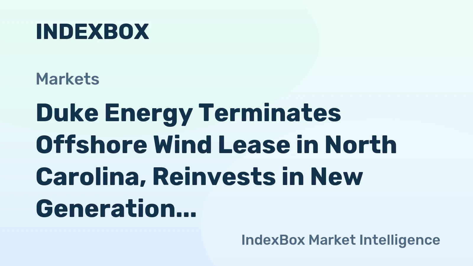 Duke Energy Terminates Offshore Wind Lease in North Carolina, Reinvests in New Generation